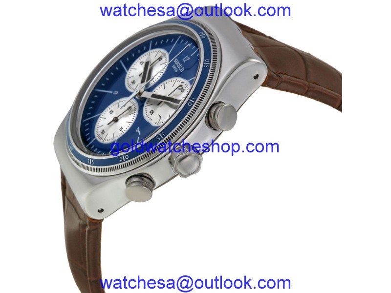 Swatch Destination London YVS410C Blue Dial Chronograph 42mm Watch ...