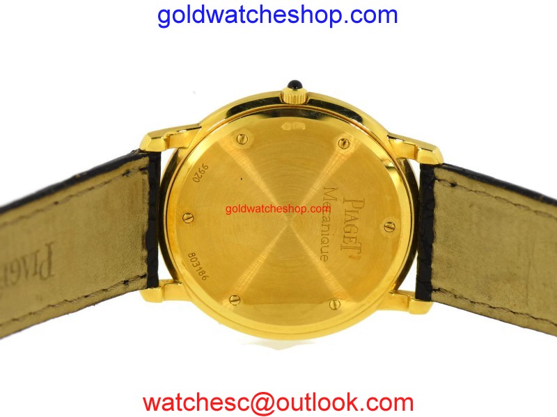 Piaget Altiplano 9920 18K Yellow Gold / Leather 33mm Unisex Watch ...
