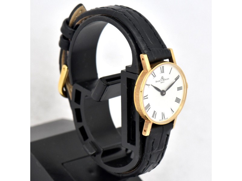 Baume & Mercier 36636 18K Yellow Gold Hand-Winding 21.5mm Womens Watch ...